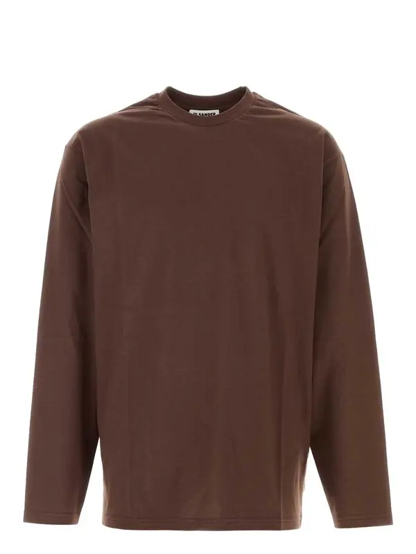JIL SANDER Cotton T-shirt - Brown
