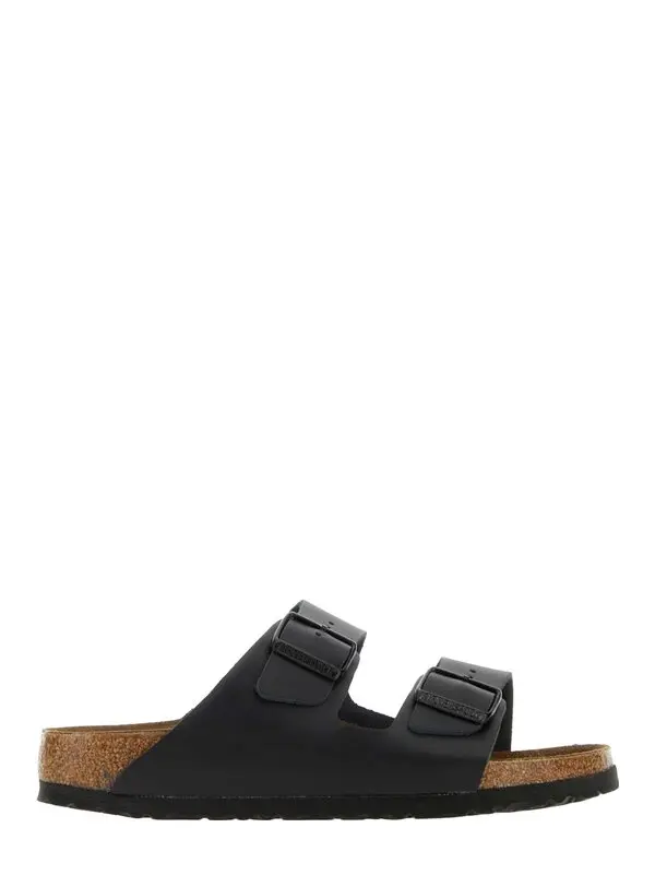 BIRKENSTOCK Arizona Leather Slides - Black