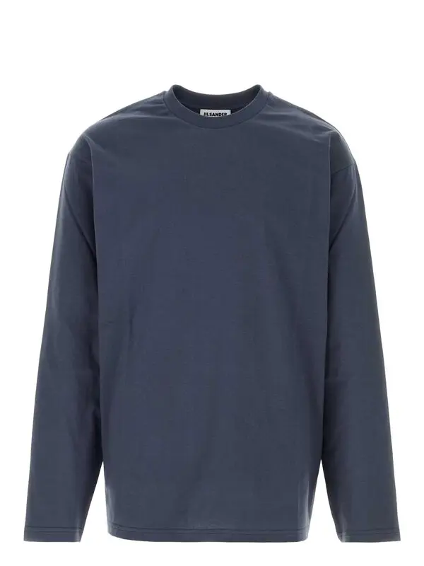JIL SANDER 100% Cotton T-shirt For - Blue