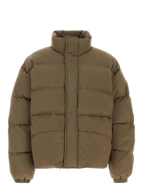 JIL SANDER Mud Polyester Down Jacket - Brown