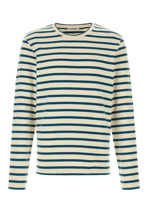 JIL SANDER Embroidered Cotton T-shirt For - Stripped