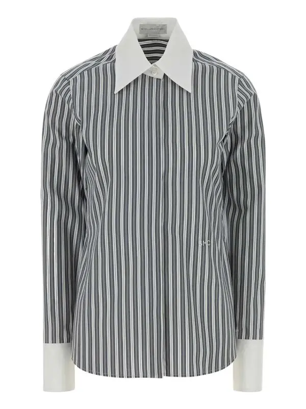 Stella McCartney Embroidered Poplin Shirt - Stripped
