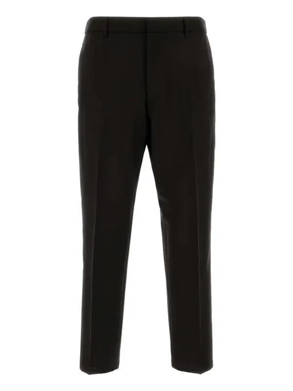 JIL SANDER Wool & Mohair Blend Tailored Dress Pants - Brown
