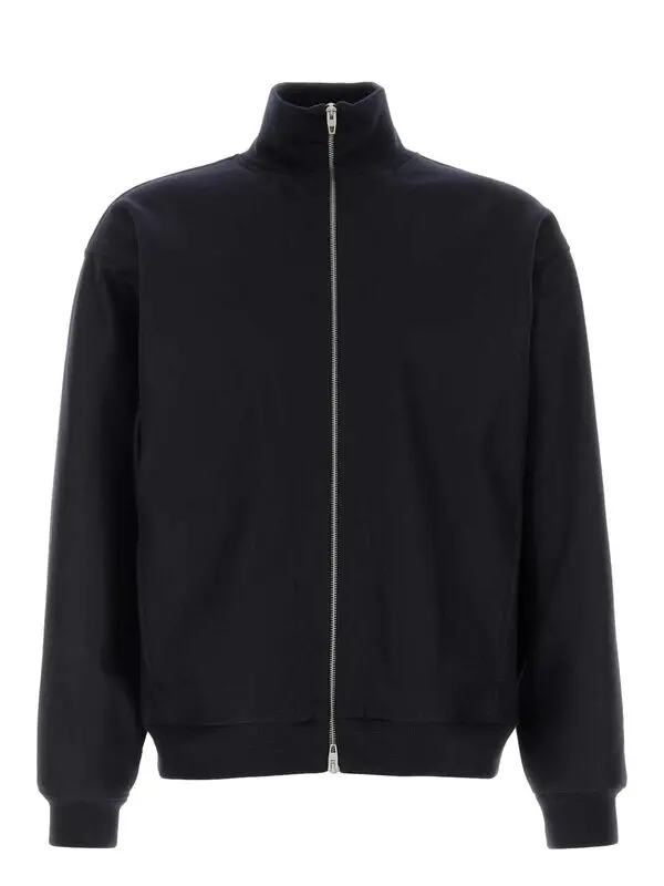 JIL SANDER 100% Wool Zip Up Jacket - Blue