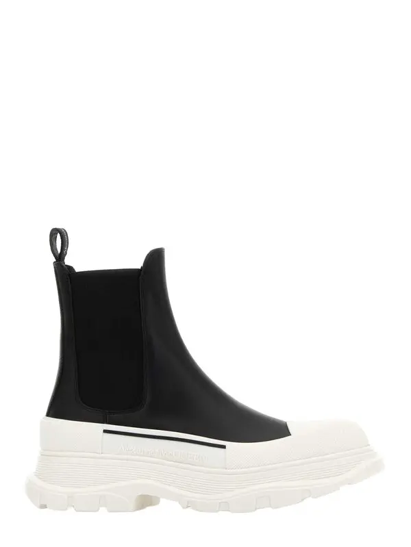Alexander McQueen Tread Slick Nappa Leather Ankle Boots - Black