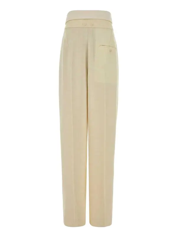 Carven Gabardine Orchidé Tailored Trousers - Yellow