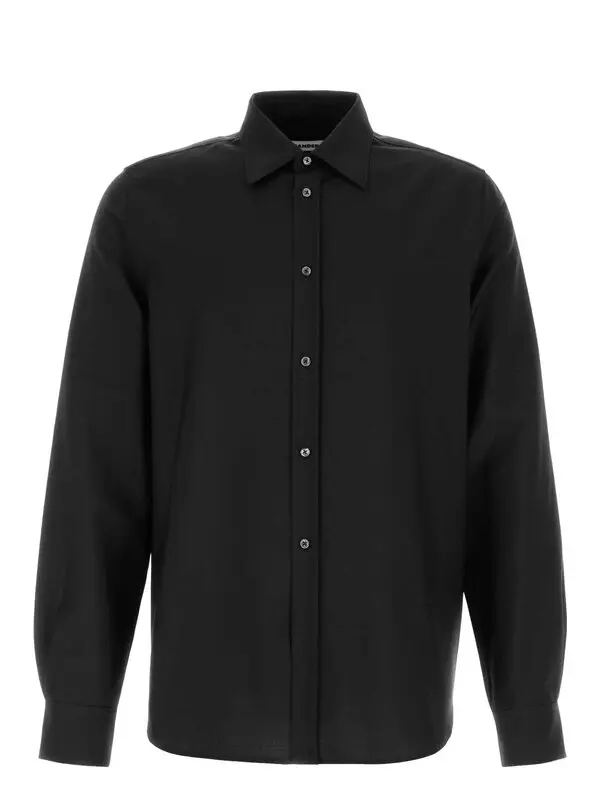 JIL SANDER Wool-mohair Blend Shirt - Black