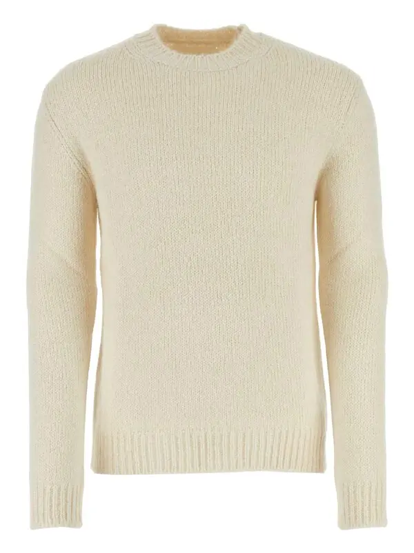 JIL SANDER Alpaca-blend Crewneck Sweater - White