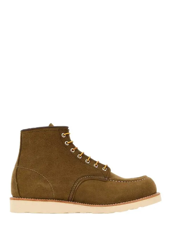 Red Wing Biscuit Suede Lace Up Ankle Boots - Camel