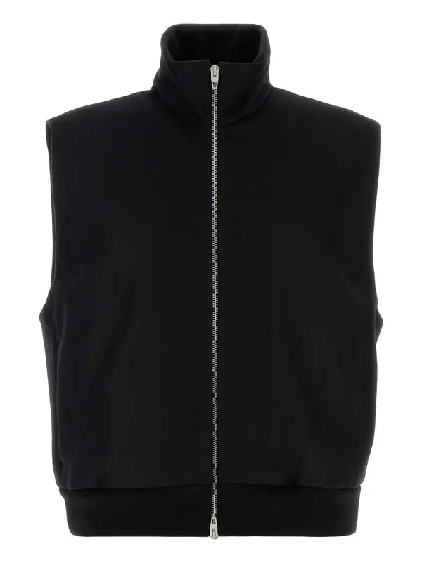 JIL SANDER Virgin Wool Vest - Black
