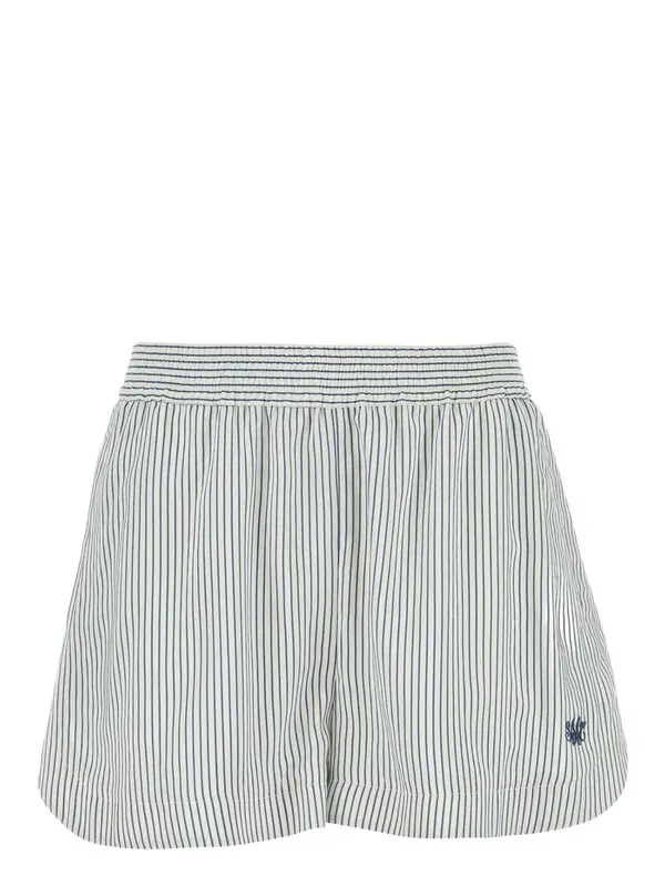 Stella McCartney Embroidered Silk Shorts - Stripped