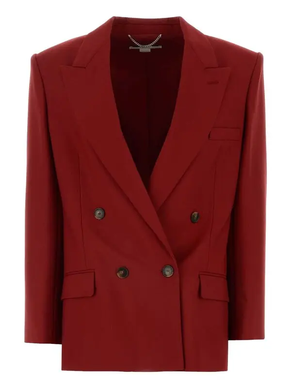 Stella McCartney Tiziano Wool Double Breasted Blazer - Red