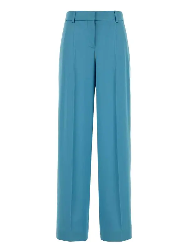 Stella McCartney Wide-leg Satin Trousers - Light Blue