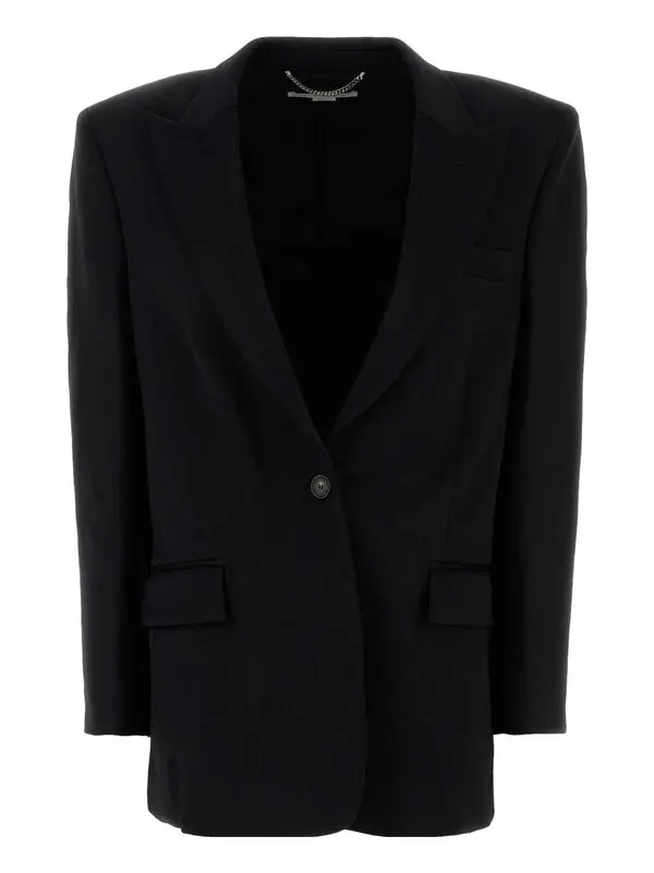 Stella McCartney Single-breasted Wool Blazer - Black