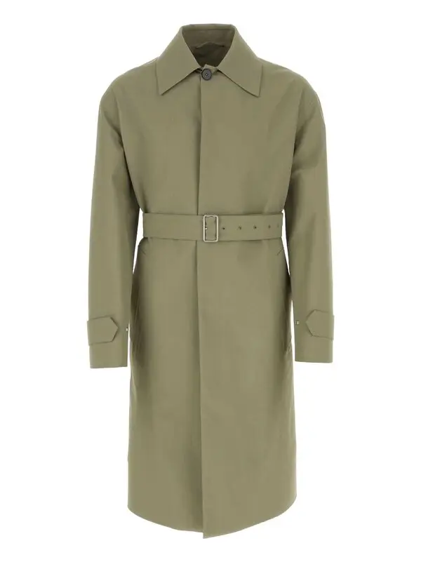 JIL SANDER Cotton Trench Jacket - Green