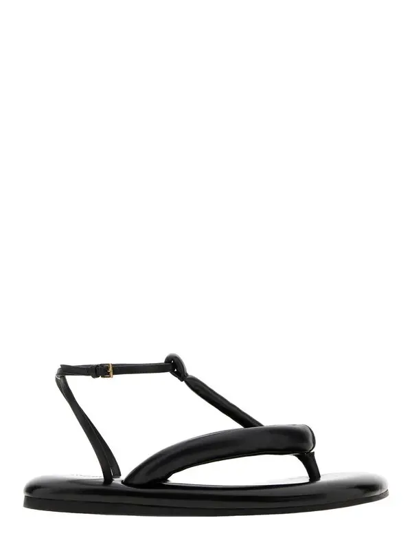 Givenchy Boudoir Leather Thong Sandals - Black