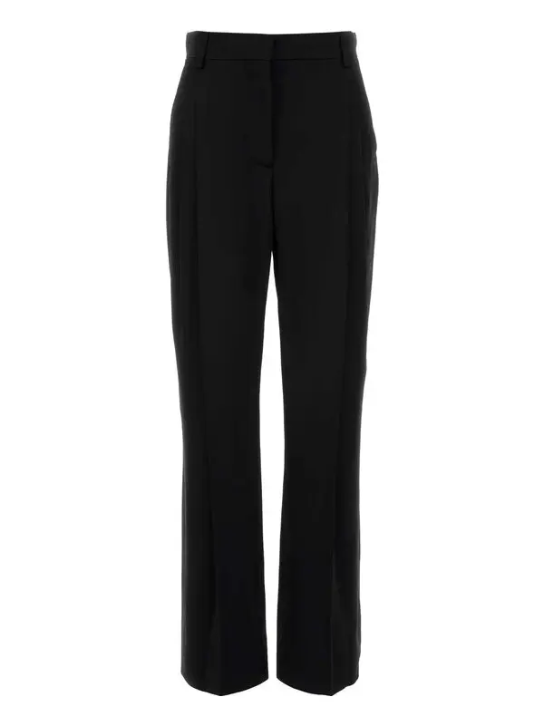 Stella McCartney Satin Straight-leg Trousers - Black