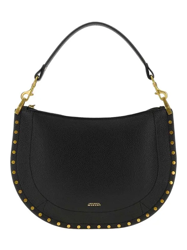 Isabel Marant Étoile Oskan Mini Leather Shoulder Handbag With Stud Embellishments - Black