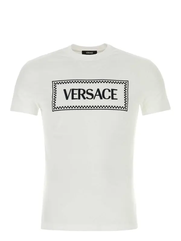 Versace Pure Cotton Crewneck T-shirt - White