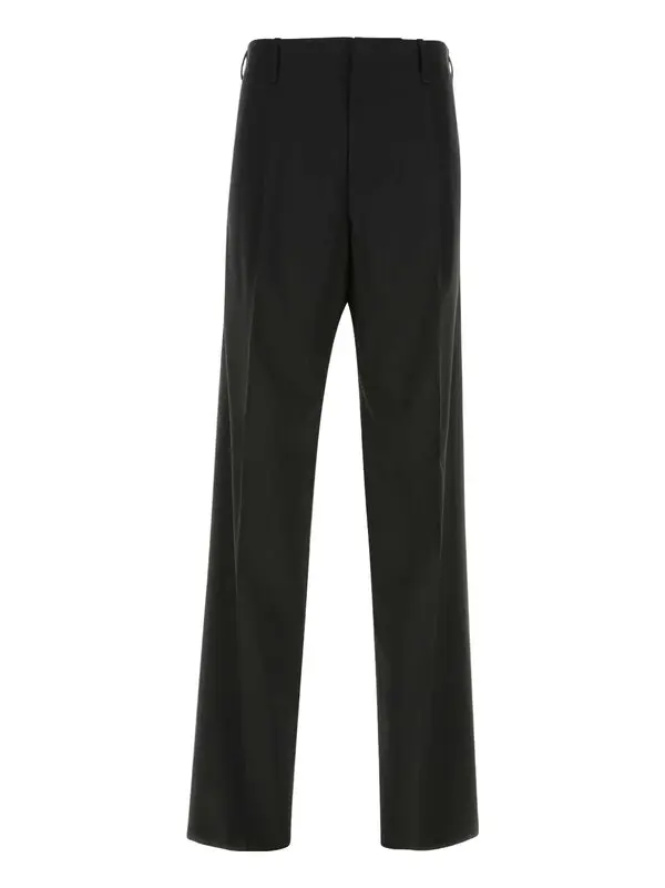 Versace Stretch Wool Tailored Trousers - Black