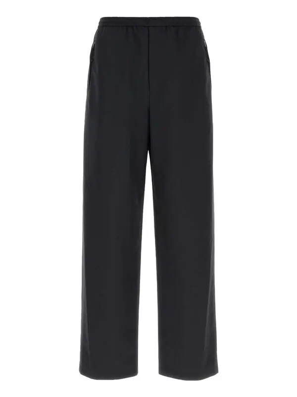 JIL SANDER Wide-leg Tech Fabric Trousers - Black
