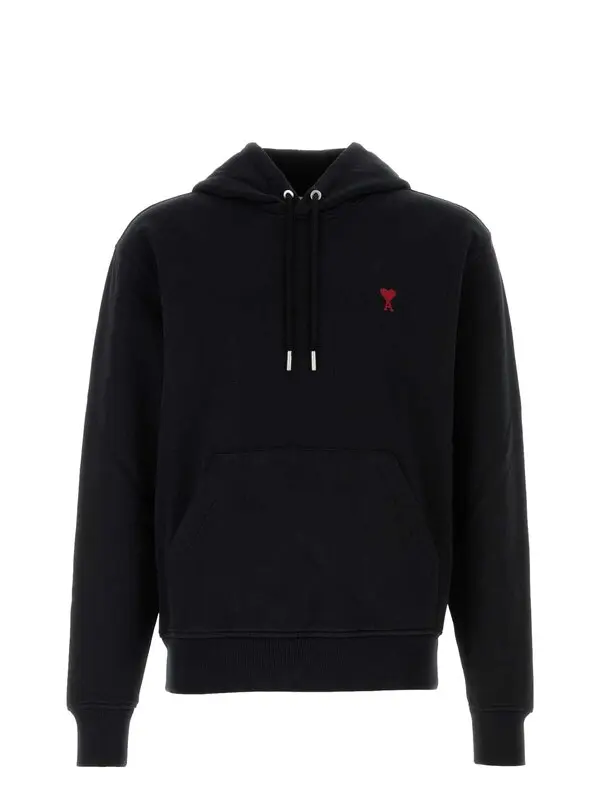 AMI Paris 100% Cotton Sweatshirt - Black