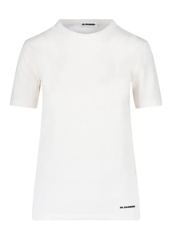 JIL SANDER Logo Cotton Crewneck T-shirt - White