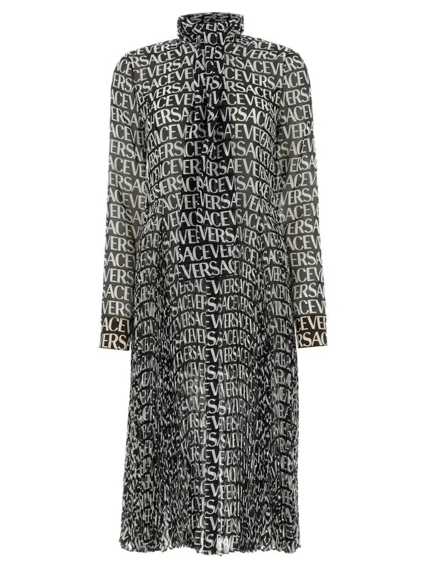 Versace Crepe All-over Print Shirt Dress - Printed