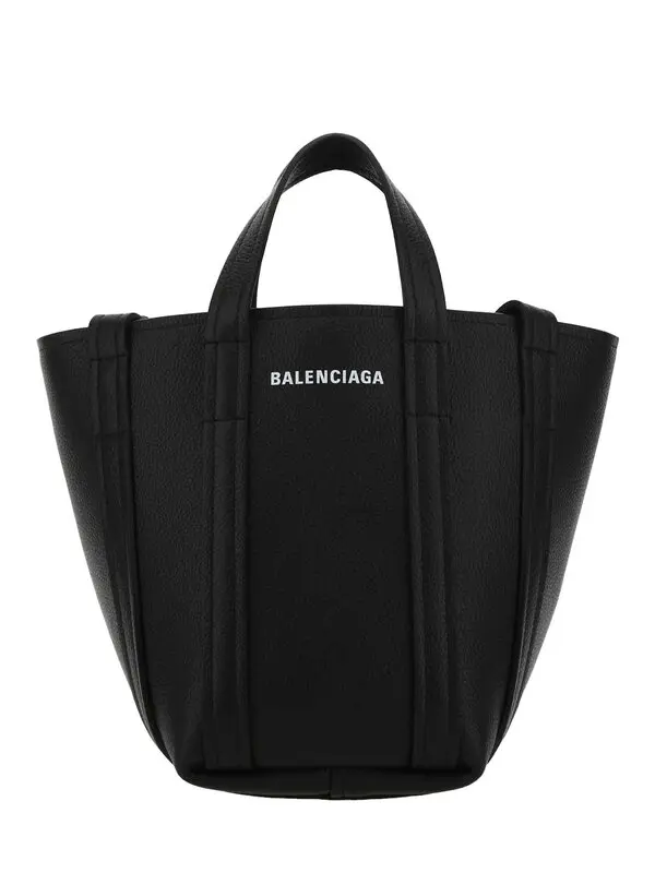 Balenciaga Everyday Xs Leather Handbag With Adjustable Shoulder Strap - Black