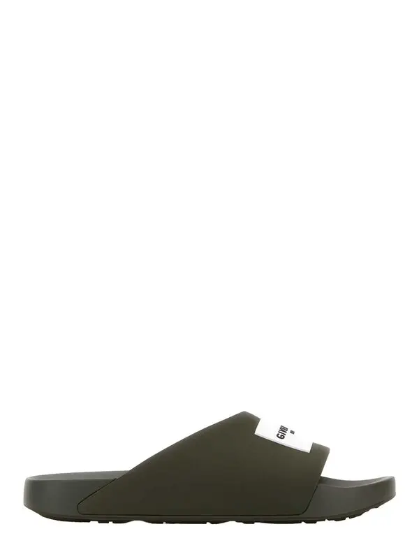 Givenchy Rubber Label Slippers - Green