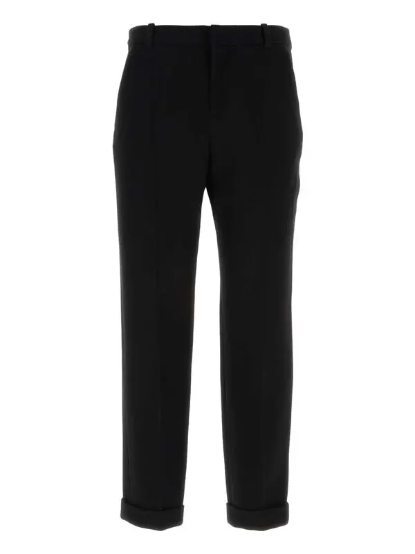 Balmain Virgin Wool Tailored Pants - Black
