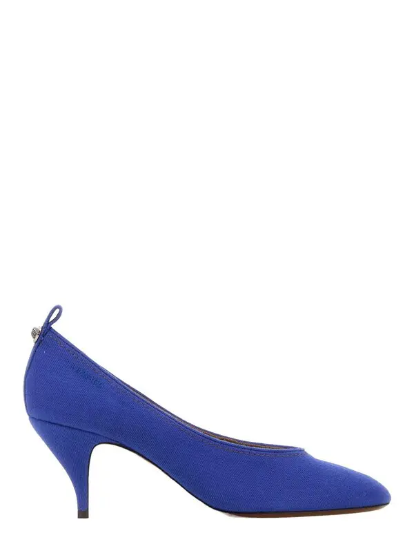 Versace Denim Pumps With 6.5 Cm Heel - Blue