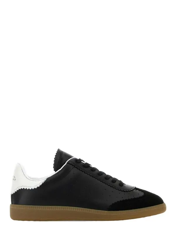 Isabel Marant Étoile Bovine Leather Sneakers With Rubber Sole - Black