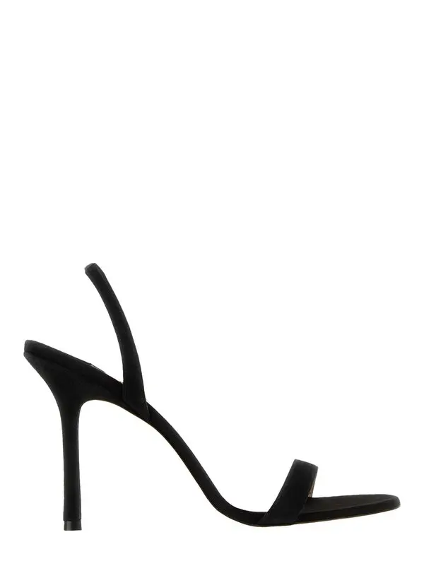 JIMMY CHOO Suede Heeled Sandals - Black
