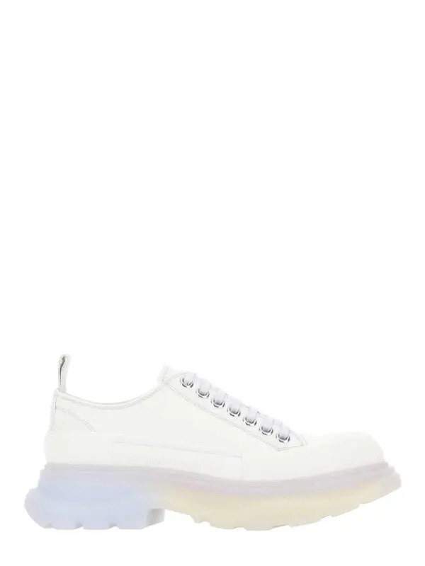 Alexander McQueen Chalk Canvas Tread Slick Sneakers - White
