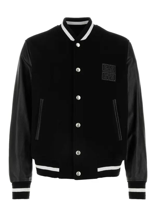 Givenchy Mixed-material Varsity Jacket - Black