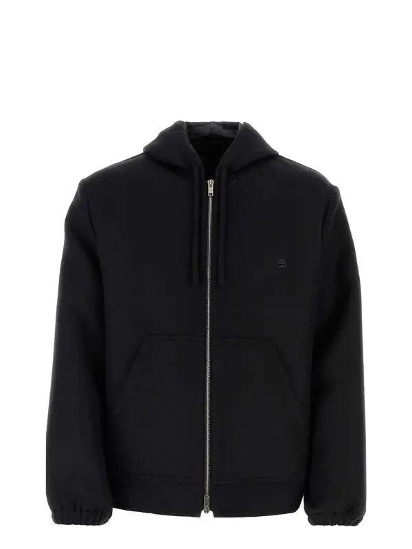 Givenchy Wool-blend Sweatshirt With Silk Finish - Black