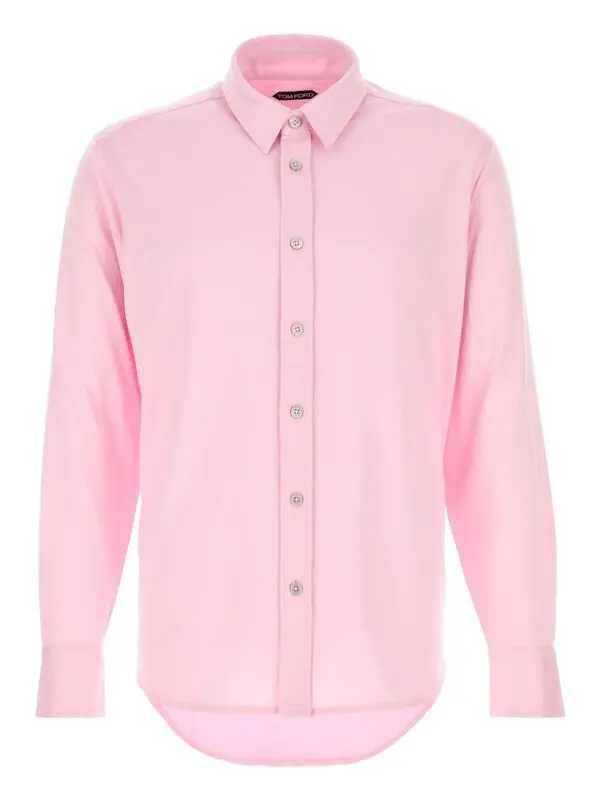 TOM FORD Silk-blend Button-front Shirt - Pink