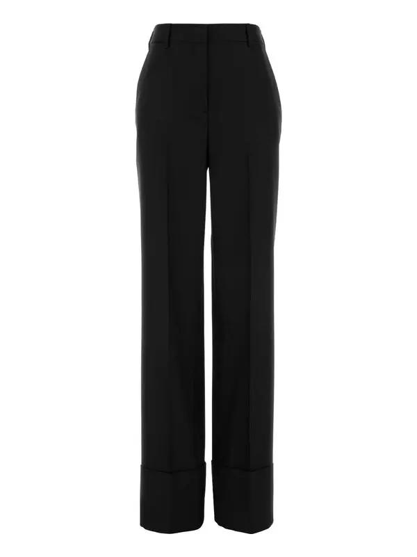 Valentino Garavani Virgin Wool Tailored Pants - Black