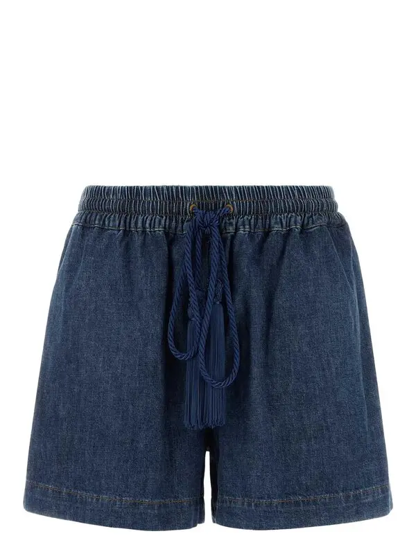 Valentino Garavani Denim Shorts - Blue
