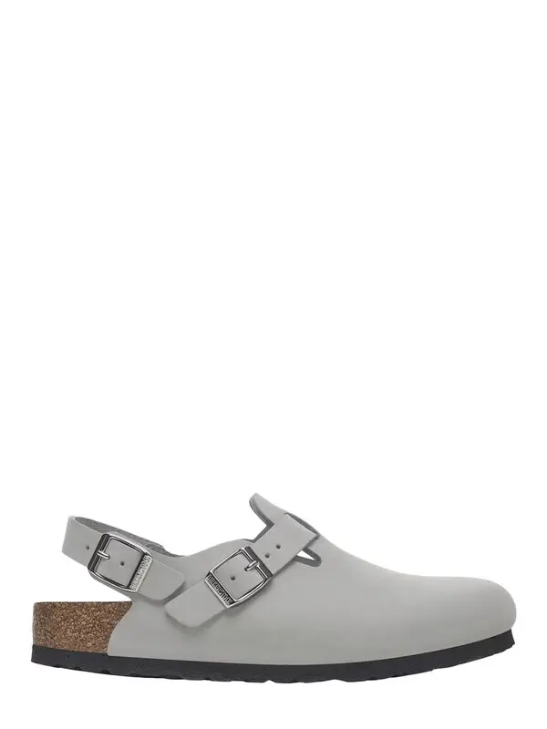 BIRKENSTOCK Suede Clog Mules With Adjustable Buckles - Verde
