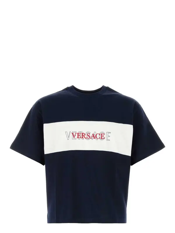 Versace Versatile Cotton T-shirt For - Blue