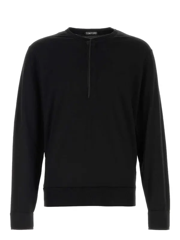 TOM FORD Wool Blend Sweater With Silk And Cashmere - Black