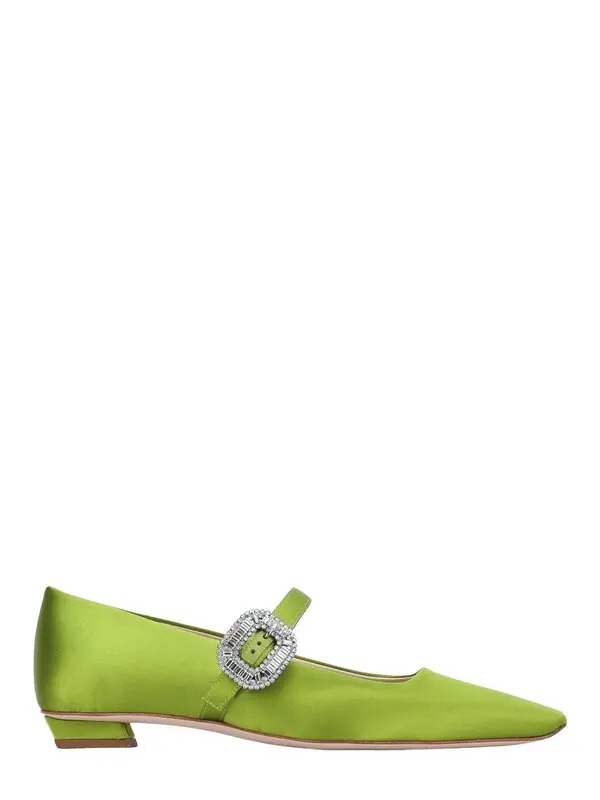 ROGER VIVIER Embellished Mary Jane Flats - Verdeacceso