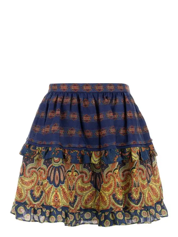 Valentino Garavani Tiered Linen Skirt - Printed