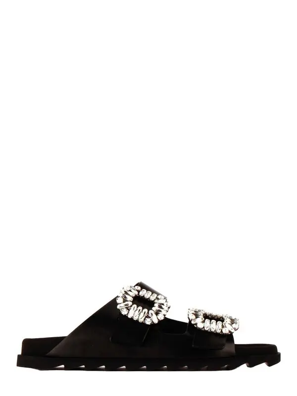 ROGER VIVIER Embellished Buckle Slide Sandals - B999