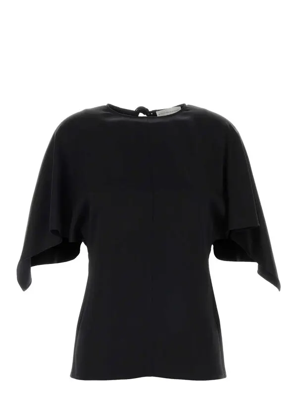 Stella McCartney Satin Draped Top - Black