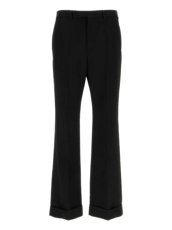 Valentino Garavani Virgin Wool Tailored Trousers - Black
