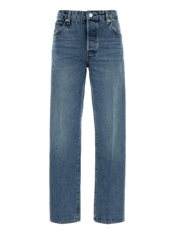 FRAME Essential Straight Leg Denim Jeans - Light Blue