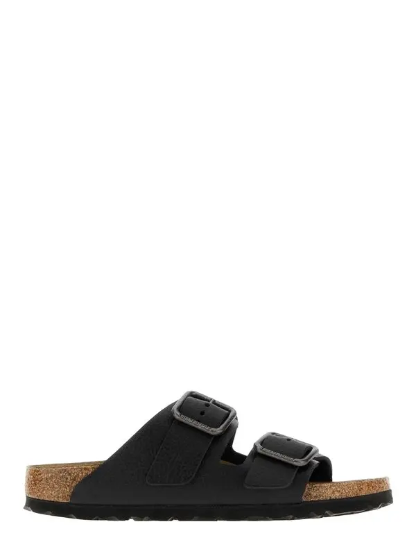 BIRKENSTOCK Arizona Leather Slip-on Sandals With Buckle Detail - Black